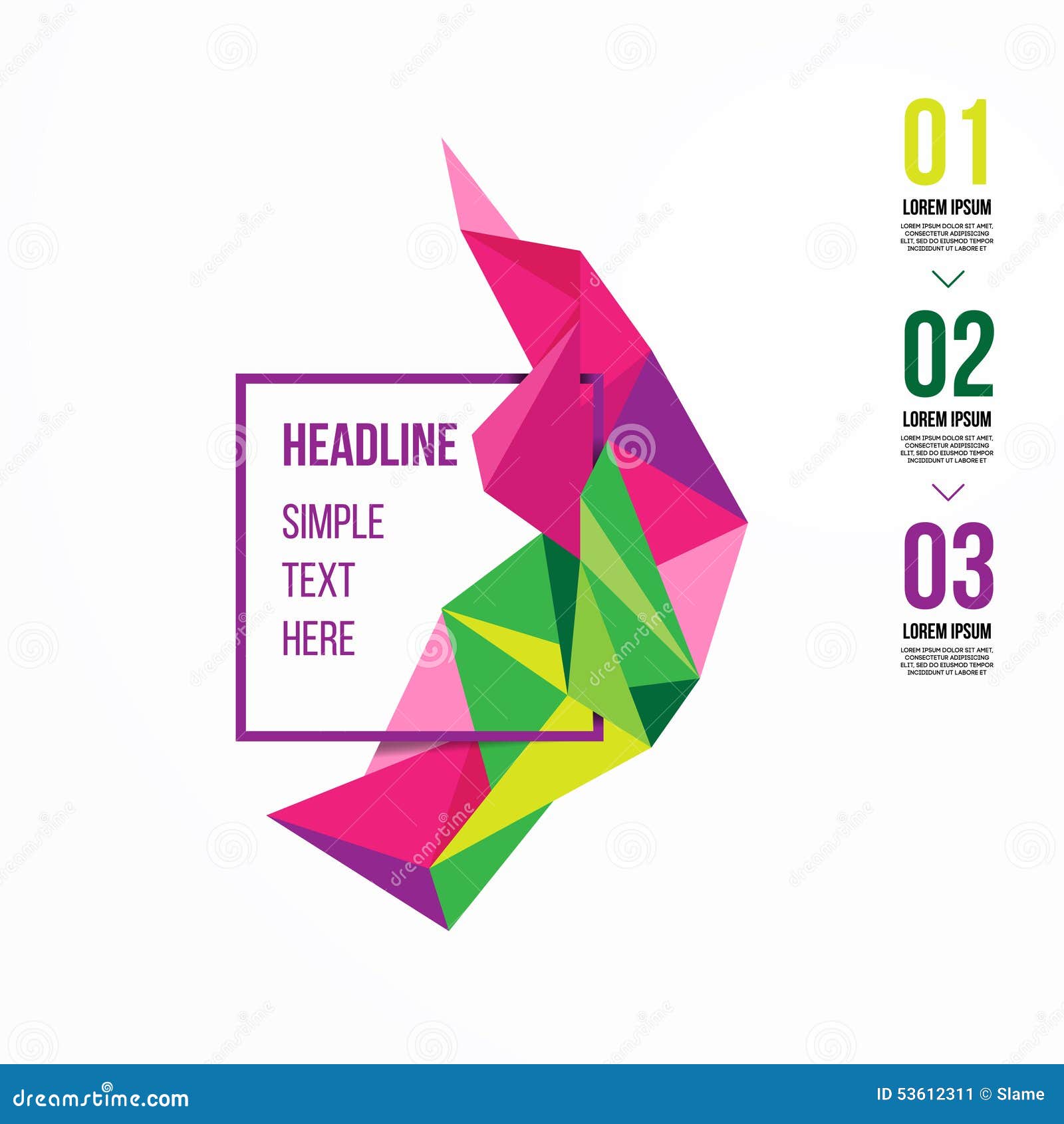 Abstract triangle banner stock vector. Illustration of color - 53612311