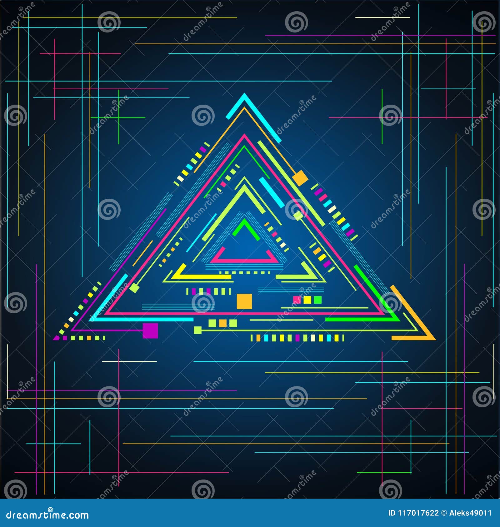 Futuristic Abstraction .Abstract Triangle Stock Vector - Illustration ...