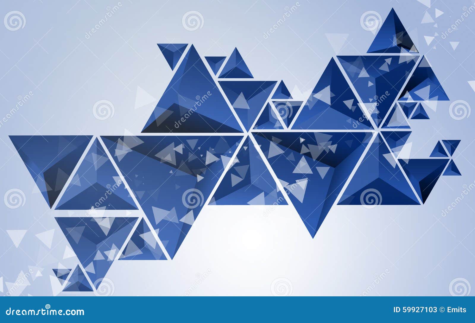Abstract Triangle Blue Background Stock Illustration - Illustration of ...