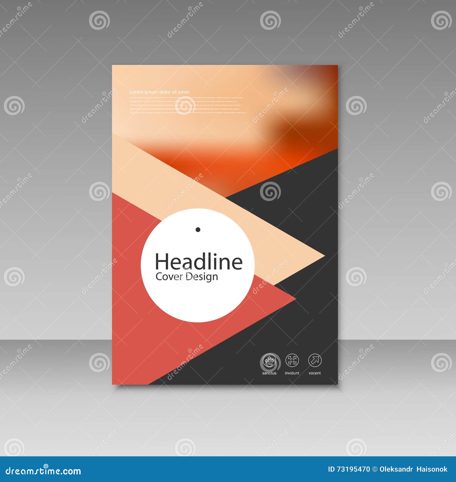 Abstract Triangle Brochure Design. Vector Cover Template Stock Vector ...