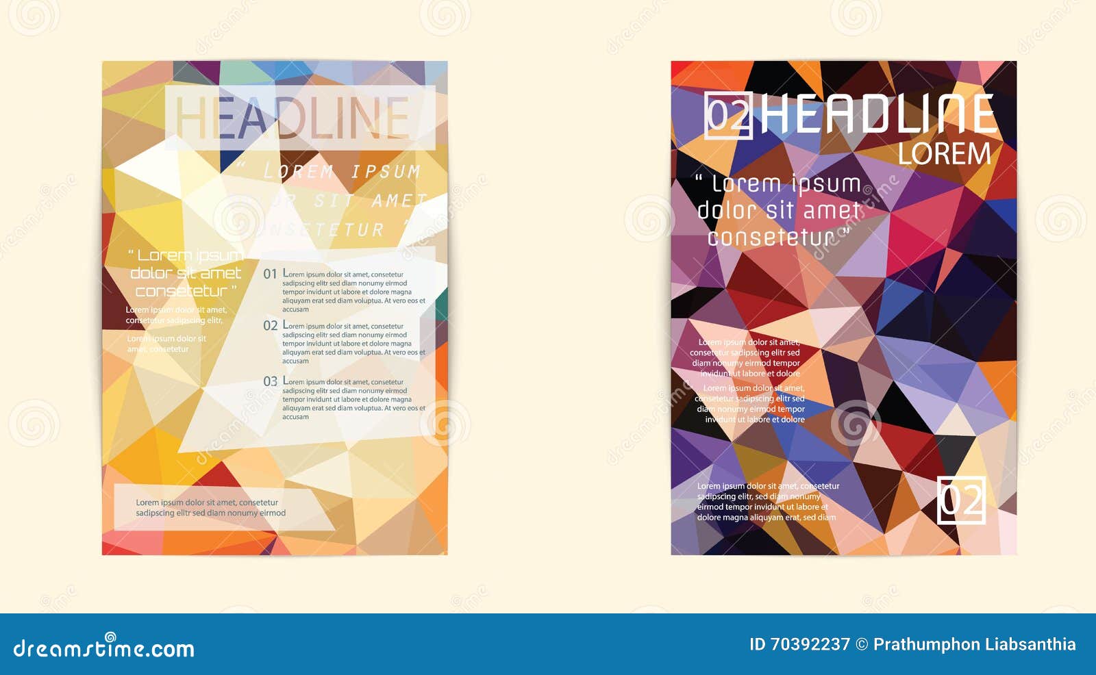 Abstract Triangle Brochure Flyer Design Layout Template in A4 Stock ...