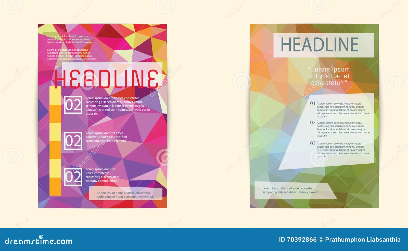 Abstract Triangle Brochure Flyer Design Layout Template in A4 Stock ...