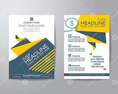 Abstract Triangle Brochure Flyer Design Layout Template in A4 Si Stock ...