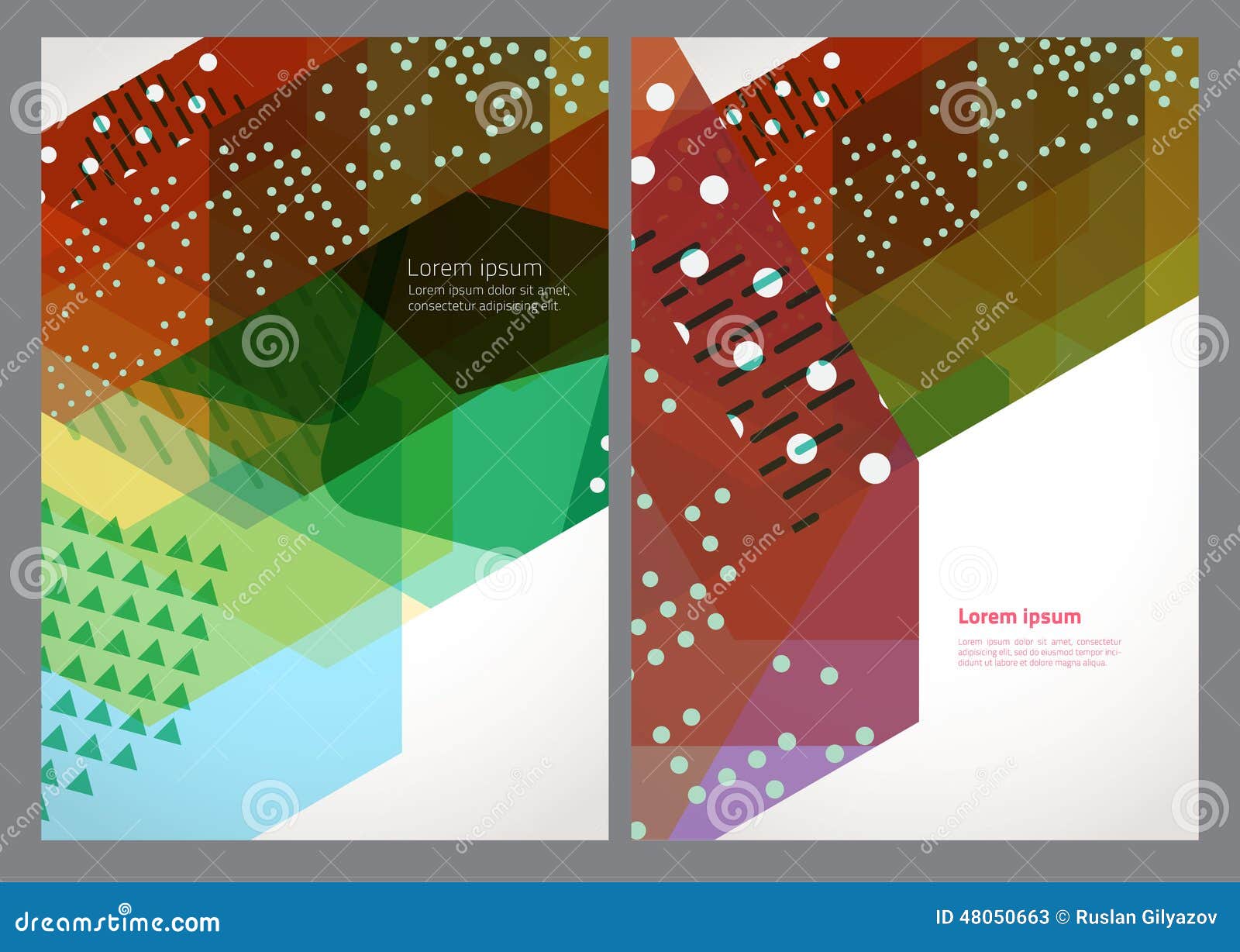 Abstract Triangle Brochure Flyer Design Vector Stock Vector ...