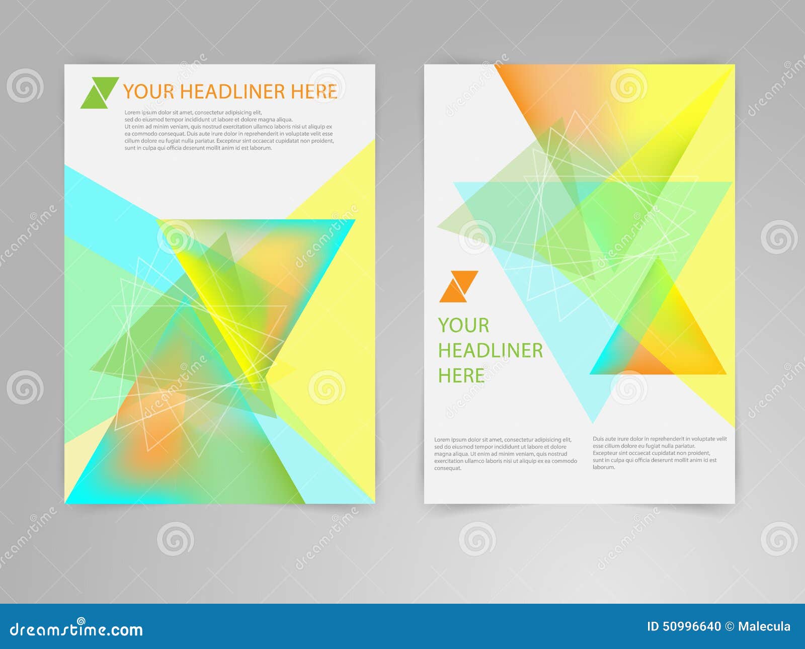 Abstract Triangle Brochure Flyer Design Vector Stock Vector ...