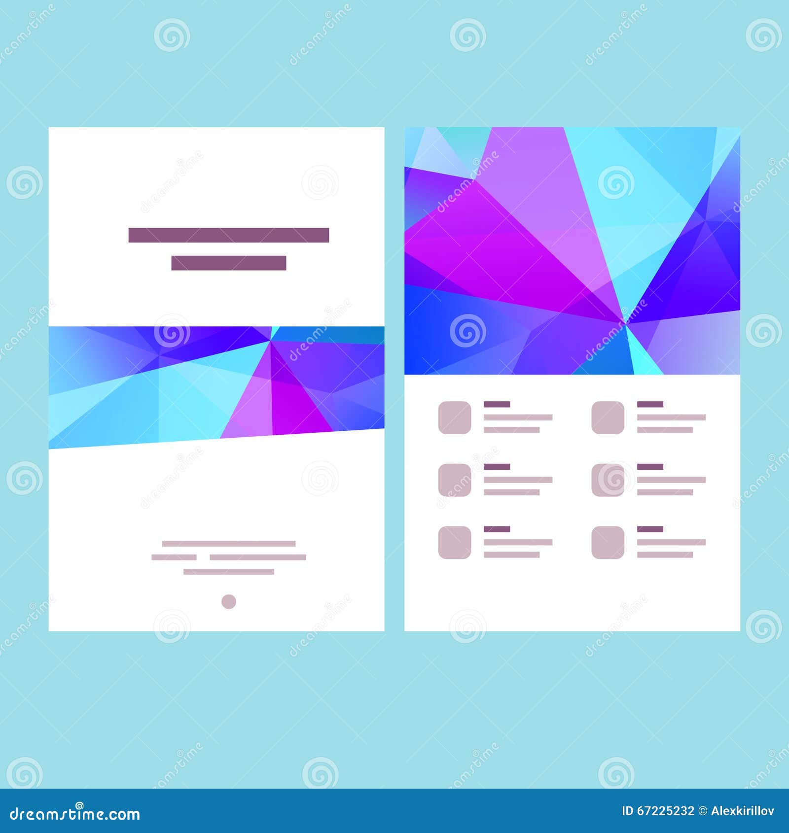 Abstract Triangle Brochure Flyer Design Vector Template Stock Vector ...