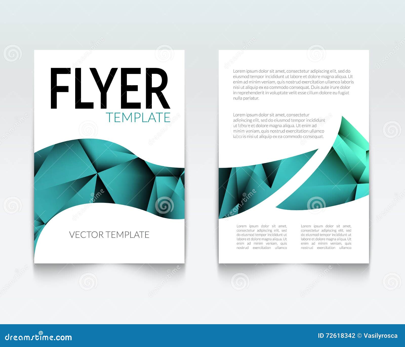 Abstract Triangle Brochure Flyer Design Vector Template in A4 Size ...