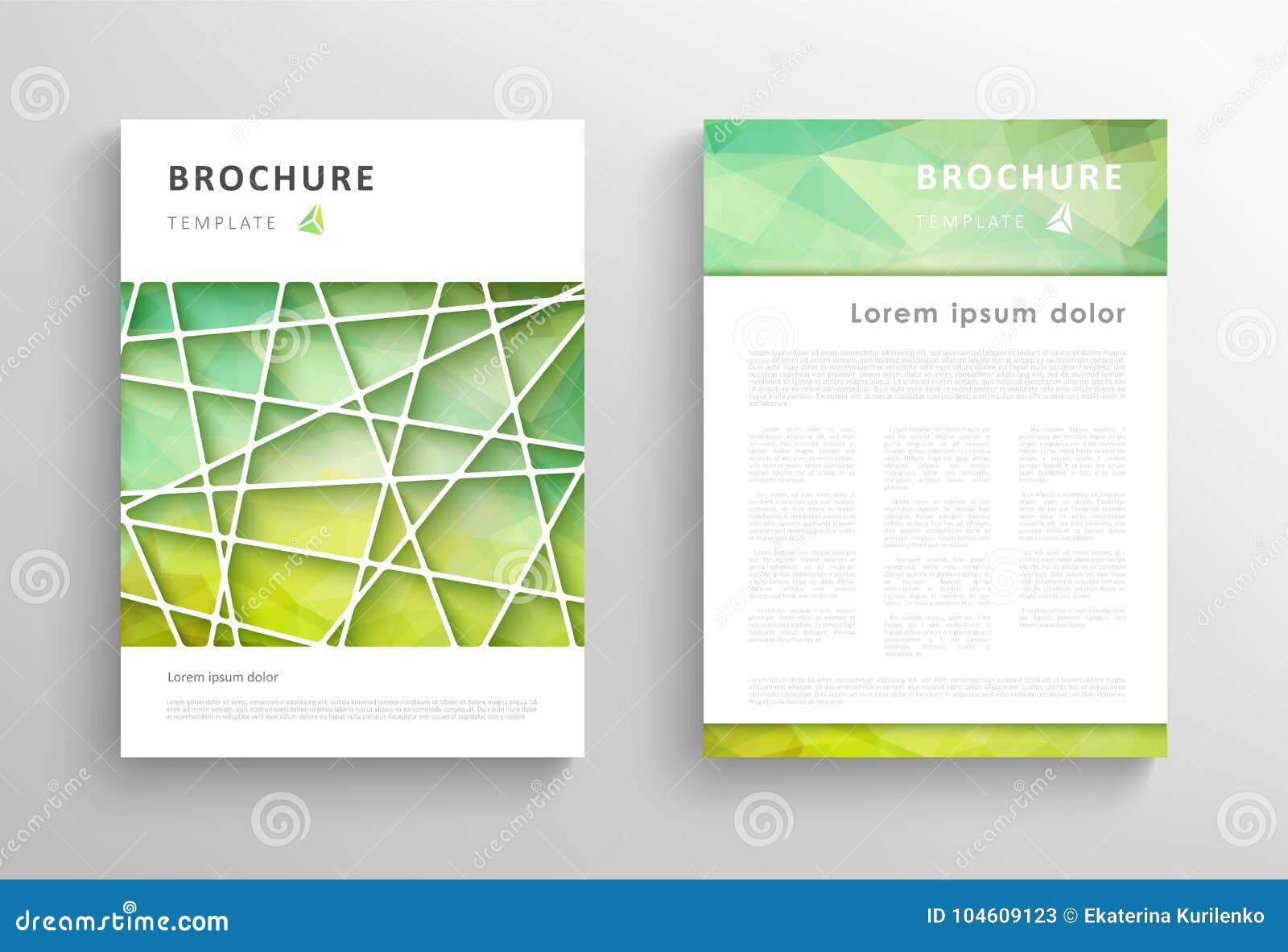Abstract Triangular Brochure Design Template Stock Vector ...