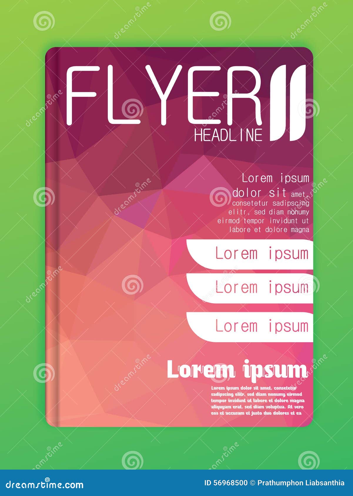 Abstract Triangle Brochure Print/Vector Poster Design Template/ Stock ...