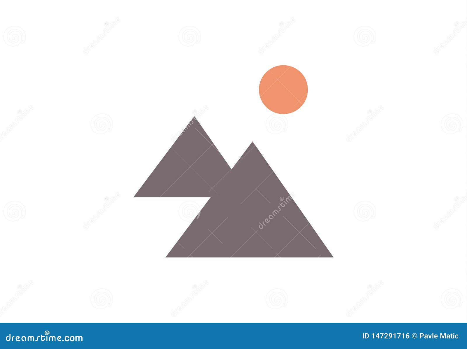 Abstract Triangle and Circle Logo Design on White Background Stock ...