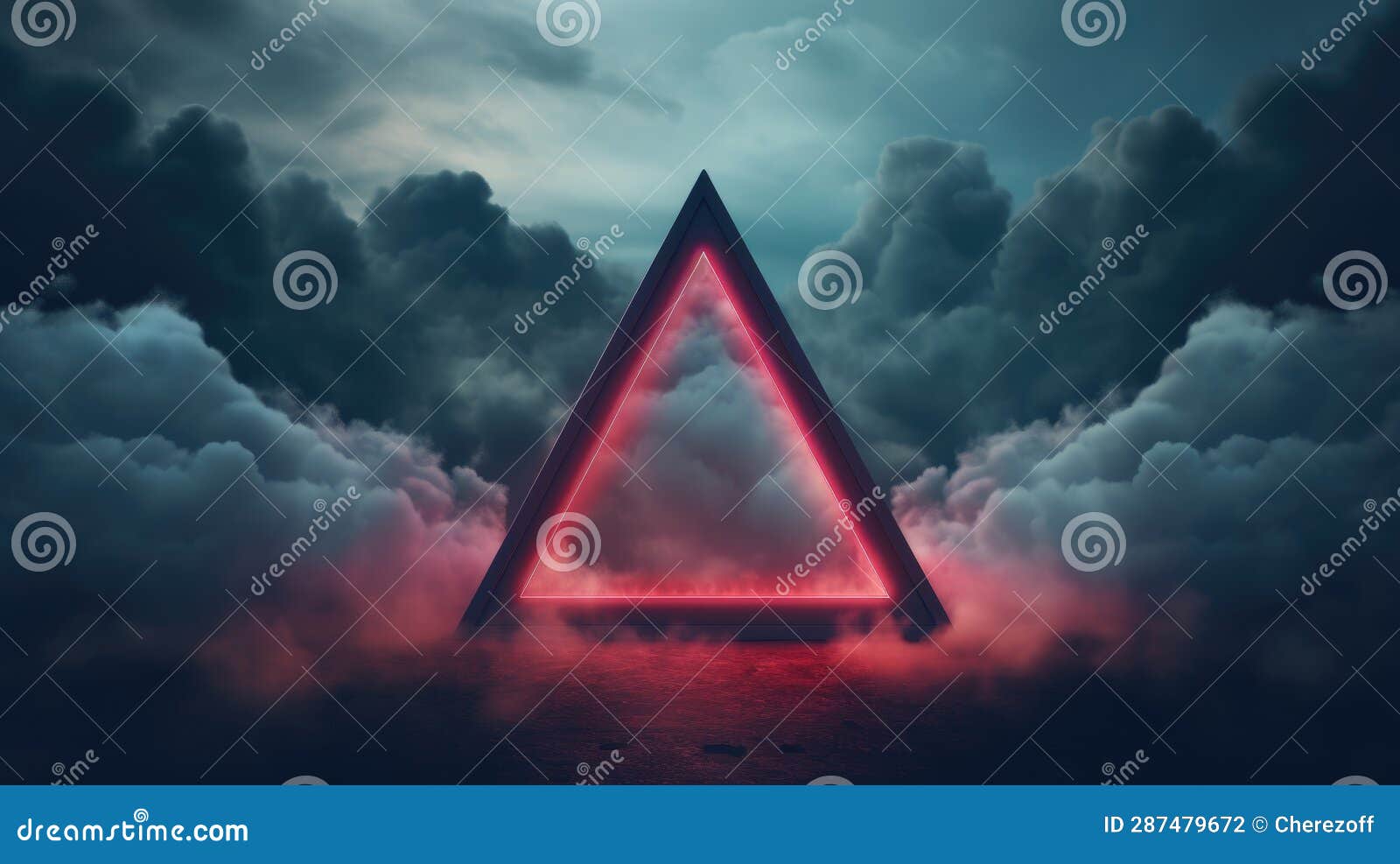 Abstract Triangle in the Clouds Stock Illustration - Illustration of internet, business: 287479672