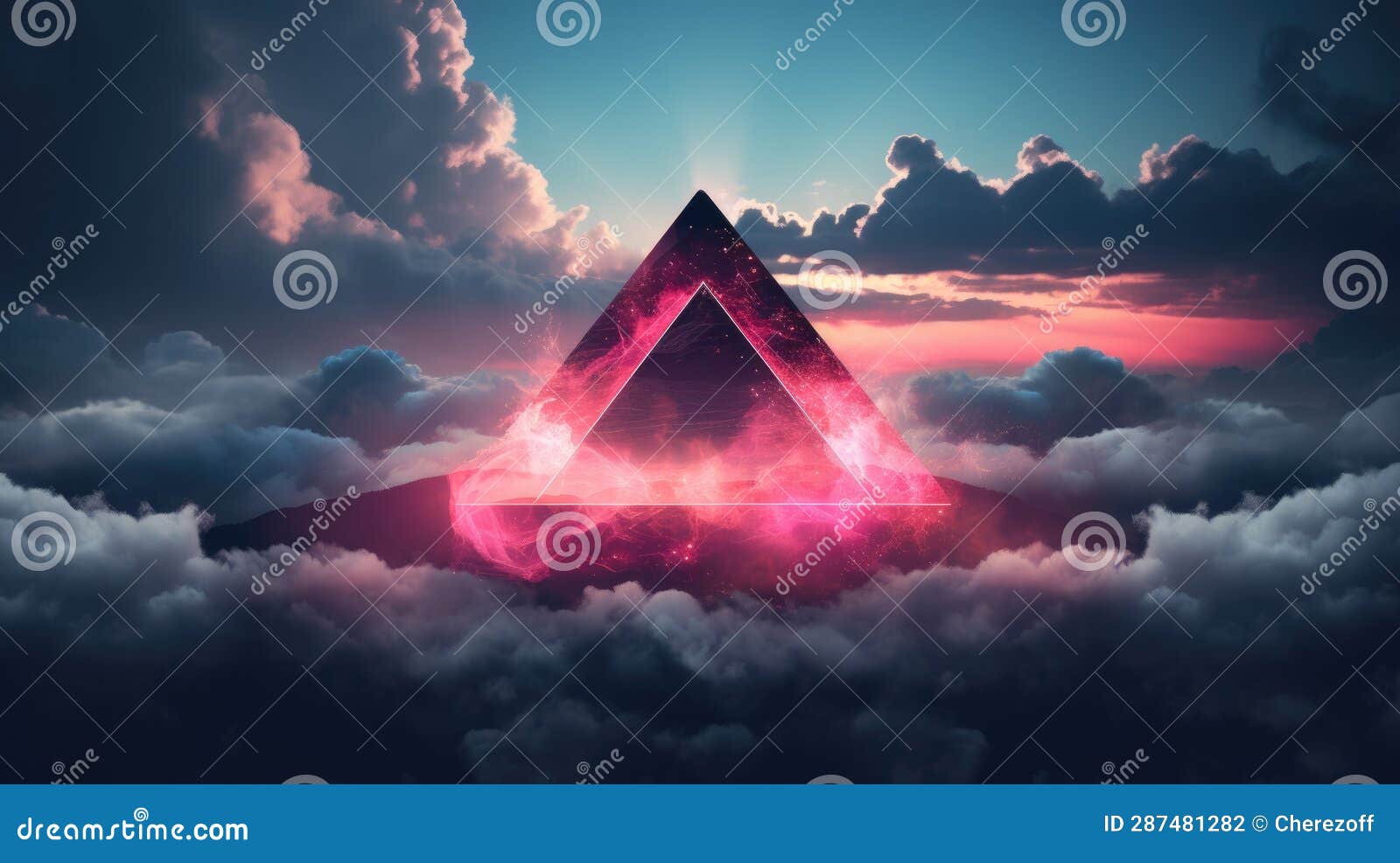 Abstract Triangle in the Clouds Stock Illustration - Illustration of creative, wallpaper: 287481282