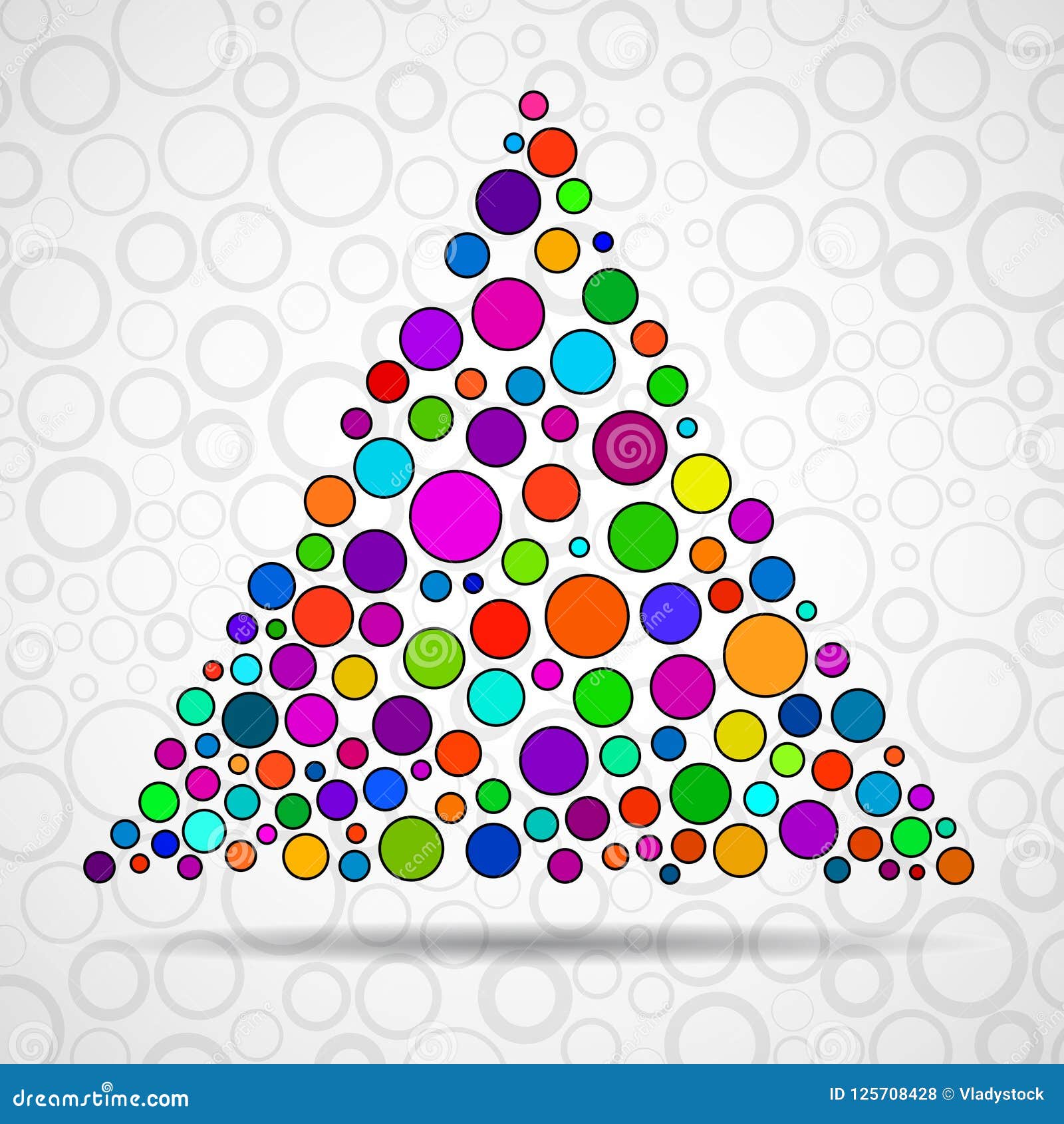 Abstract Triangle of Color Circles Stock Vector - Illustration of icon ...