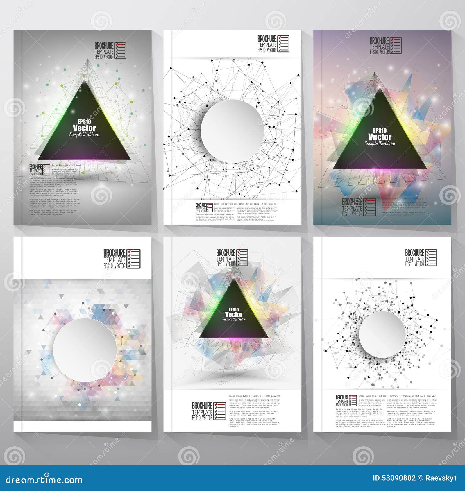 Abstract Triangle Design Brochure, Flyer Or Report Stock Vector - Image ...