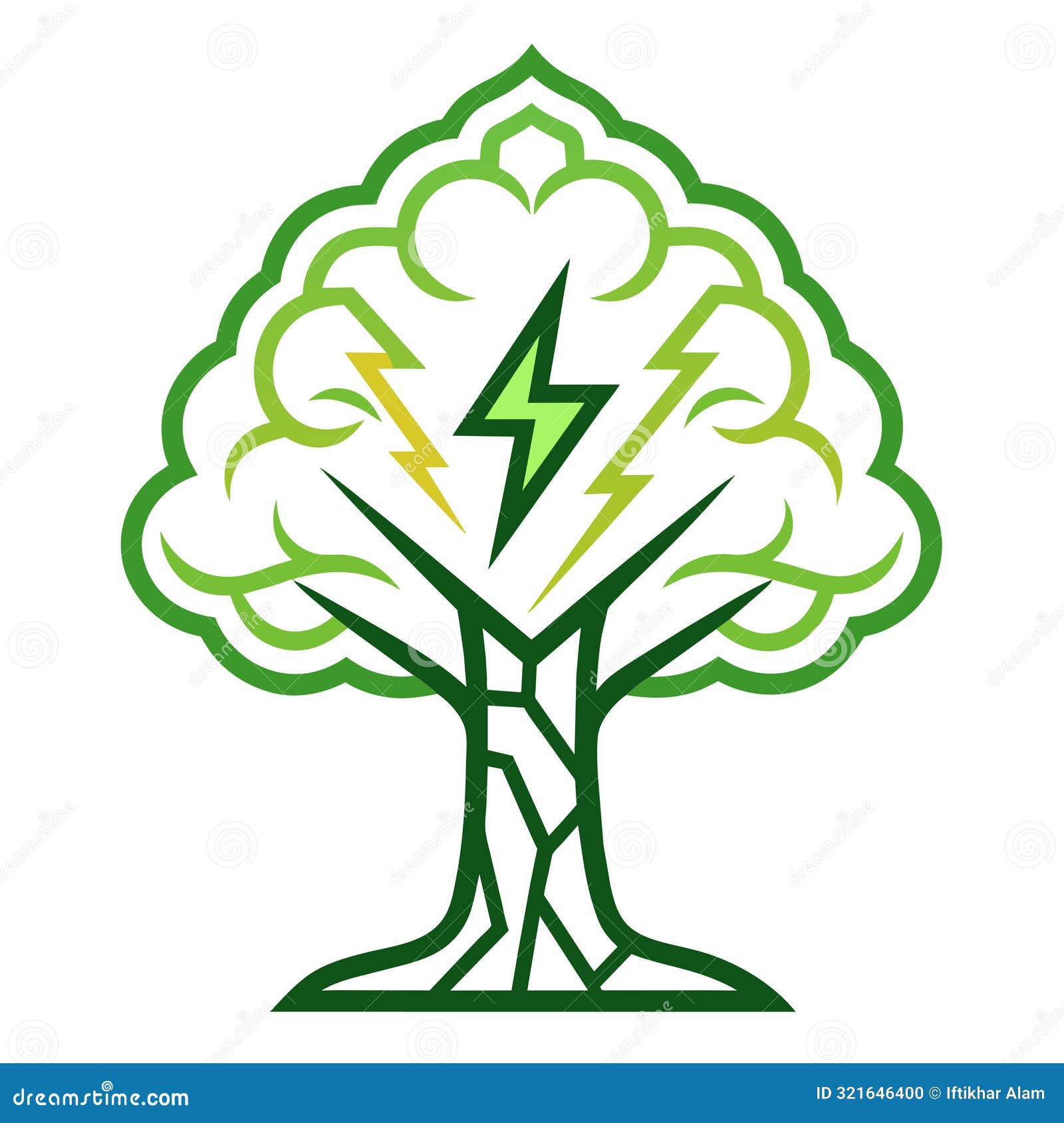 An Abstract Triangle Design with a Fiery Outline, Tree Outline ...