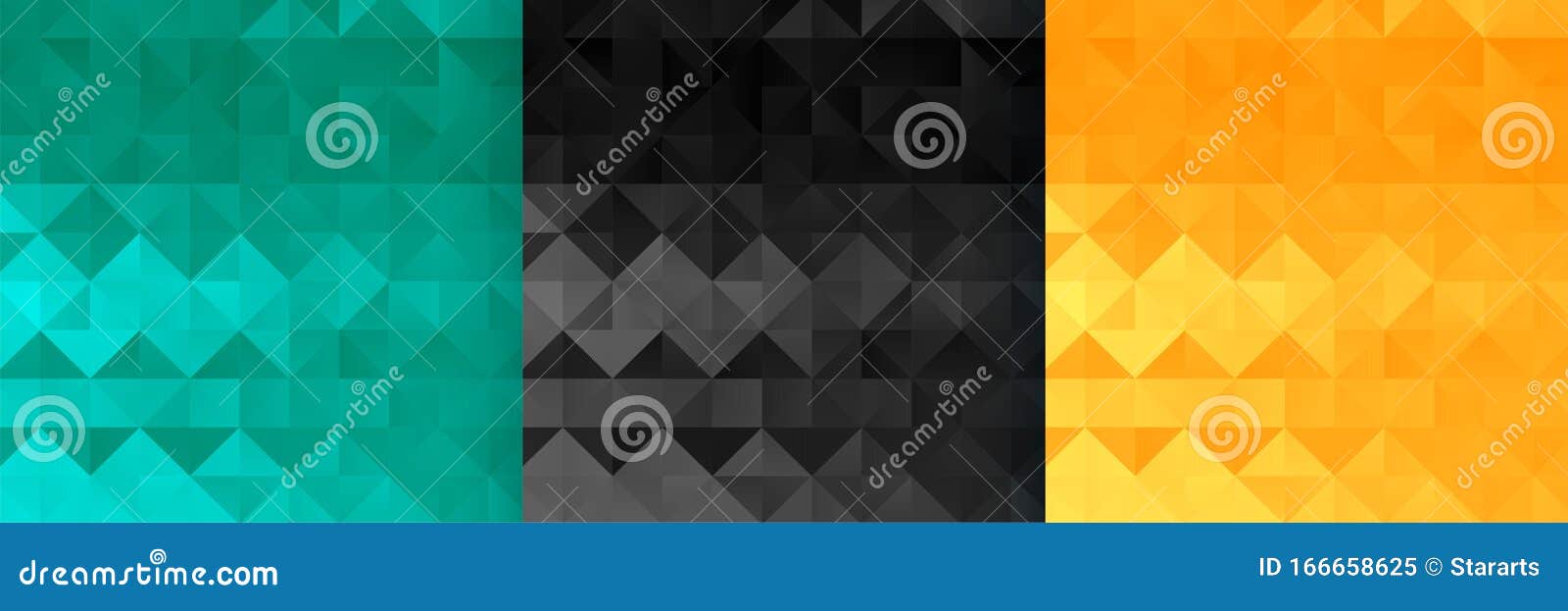 Abstract Triangle and Diamond Style Pattern Set Stock Vector ...