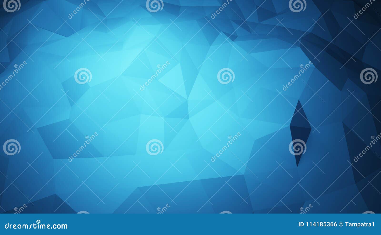 Abstract Triangle Geometric, Blue Ice Mountain Shape on Blue Stock ...