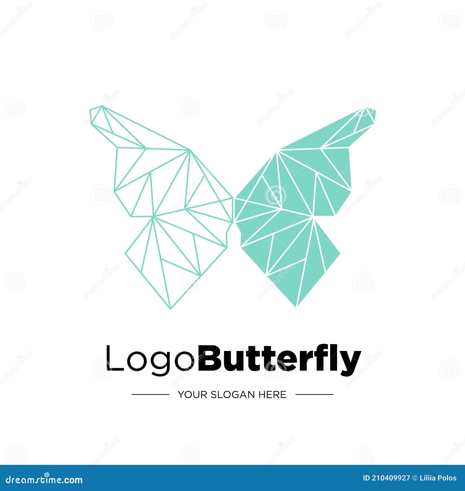 Abstract Triangle Geometric Butterfly. Digital Butterfly ...