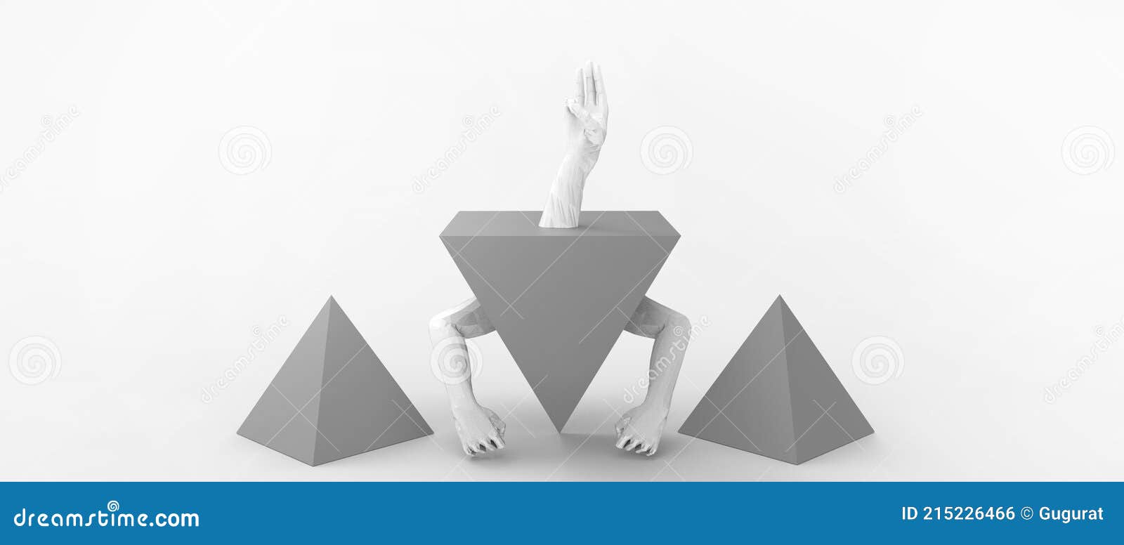 Abstract Triangle Geometric Shapes and Hands with Protests Concept on ...