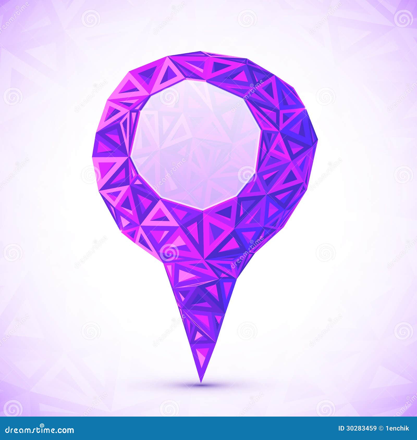 Abstract Triangles Vector Map Location Pointer Stock Vector ...