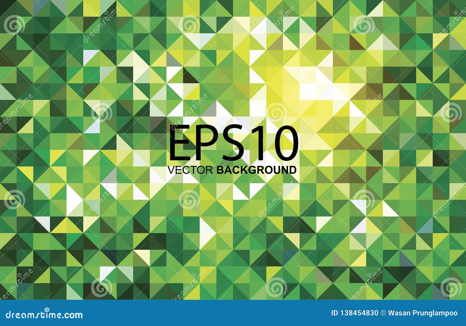 Abstract Triangle Green Colorl Pattern Background Stock Vector ...