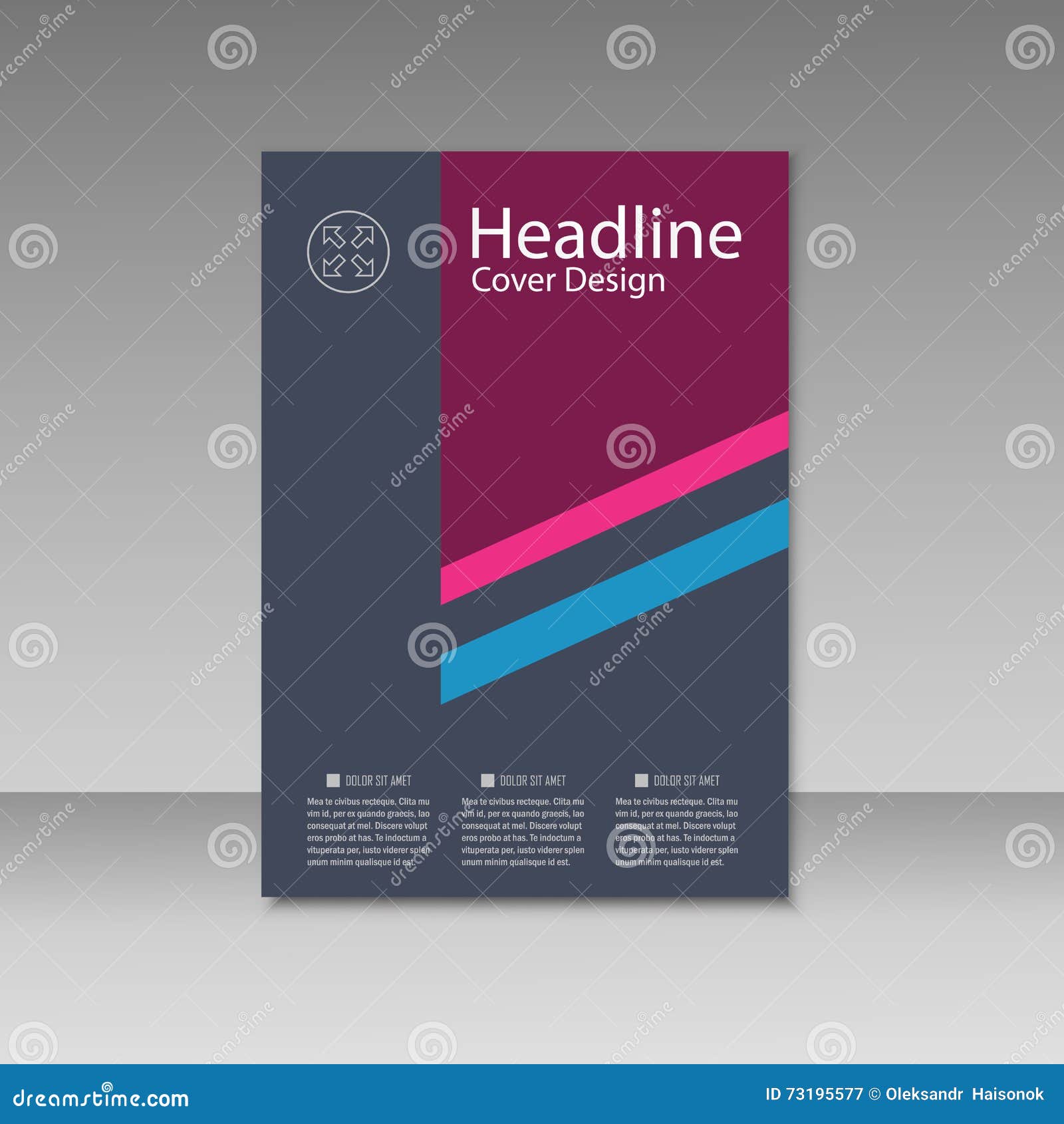 Abstract Triangle Line Brochure Cover Design. A4 Size Template Stock ...