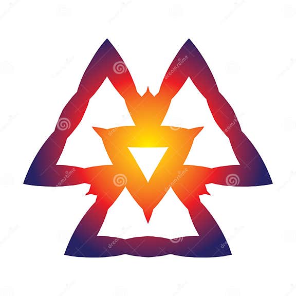 Abstract 4 Triangle Logo Illustration Stock Illustration - Illustration ...