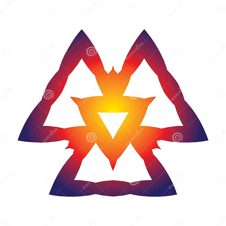 Abstract 4 Triangle Logo Illustration Stock Illustration - Illustration ...