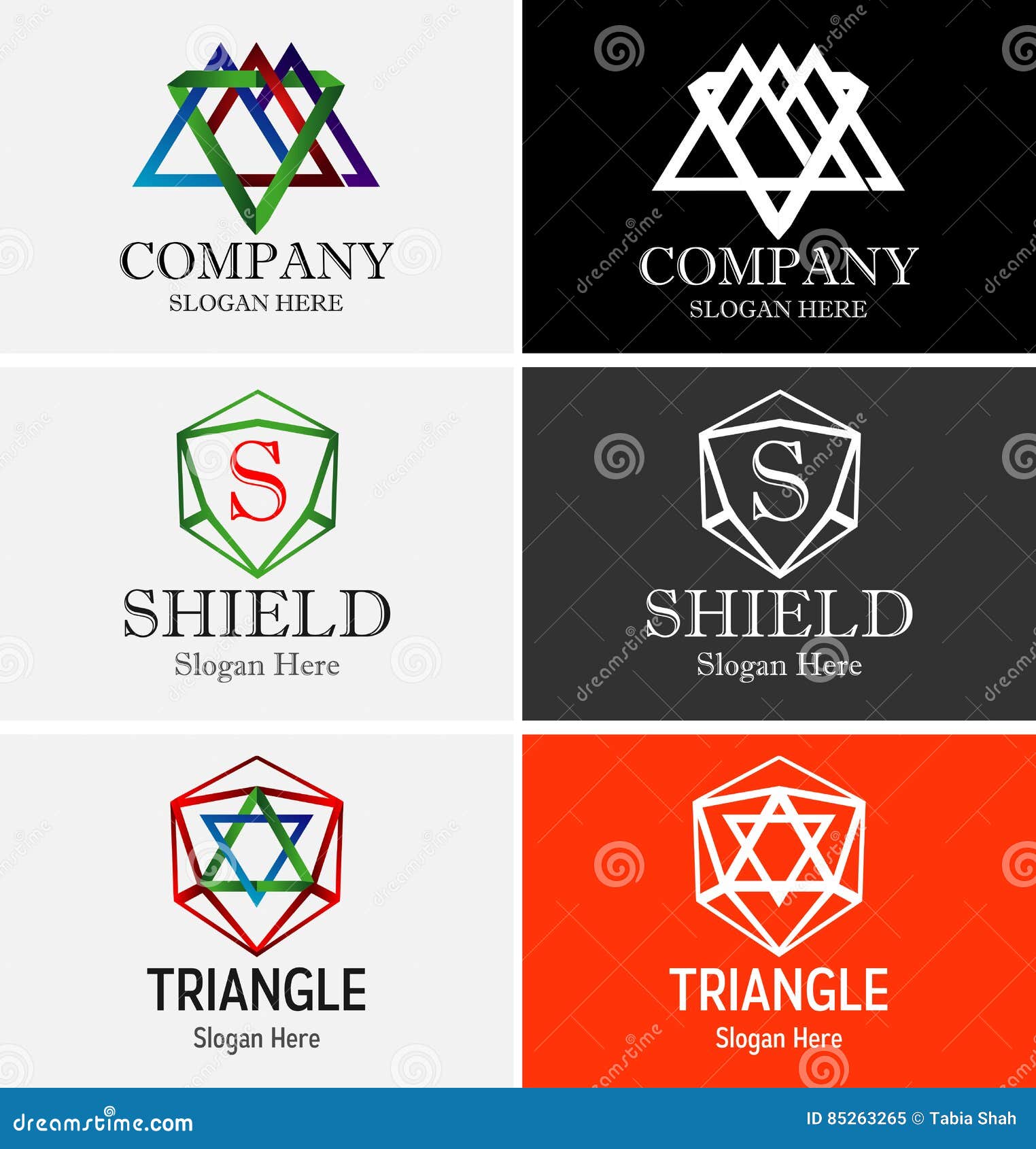 Abstract Triangle Logo stock vector. Illustration of color - 85263265