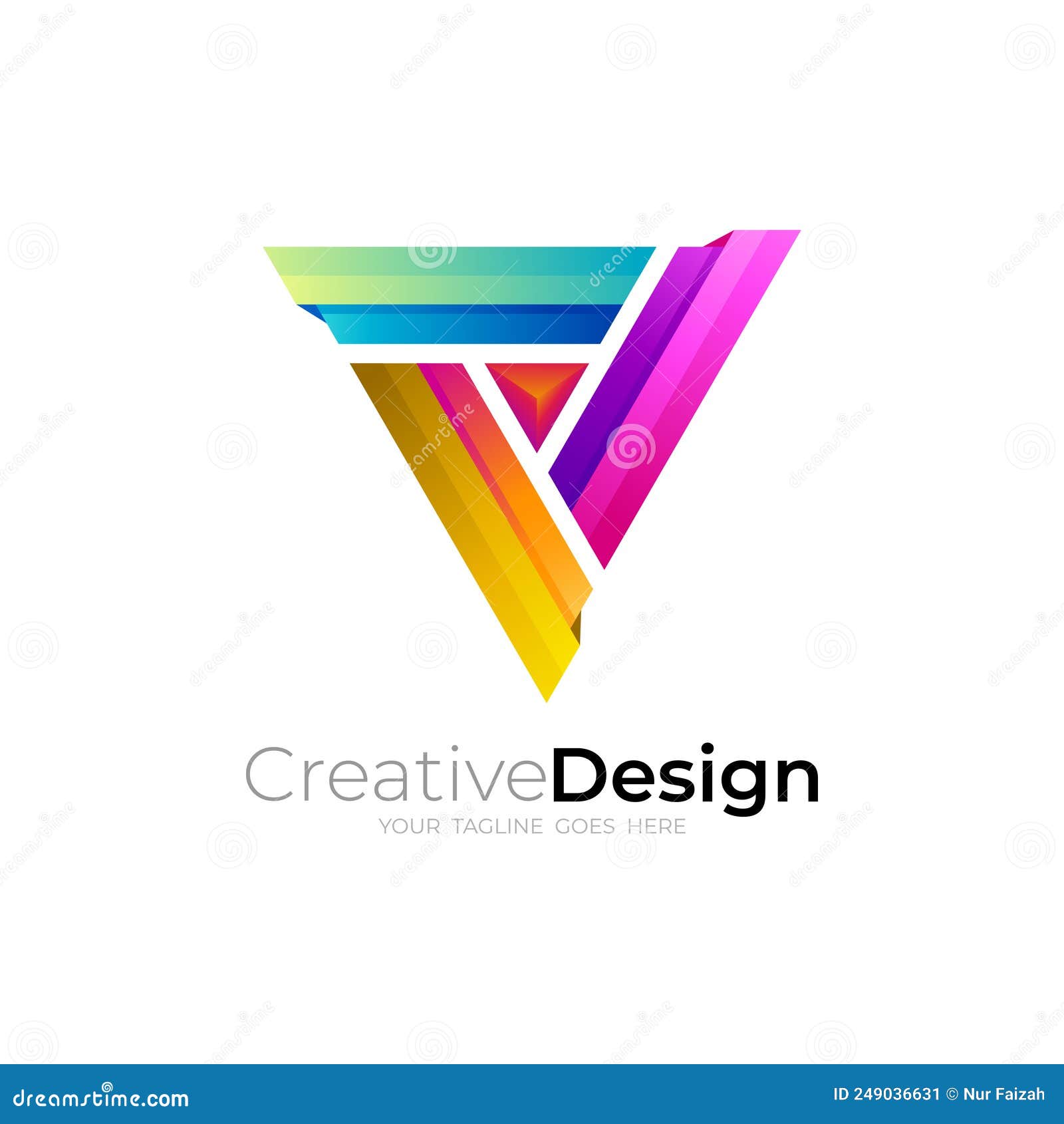 Abstract Triangle Logo with Modern Design Technology Stock Vector ...