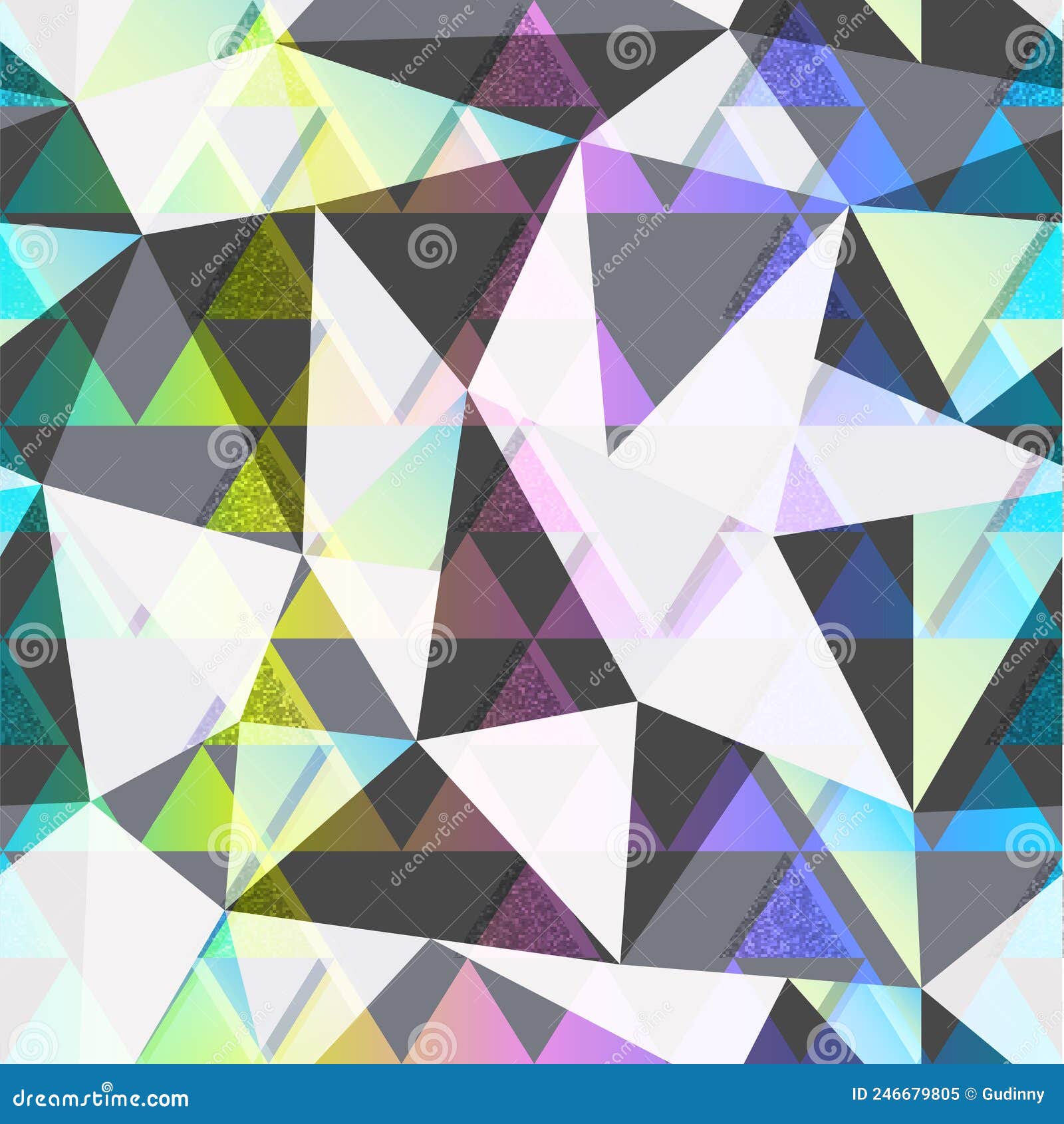 Holography Triangle Seamless Texture Vector Illustration ...