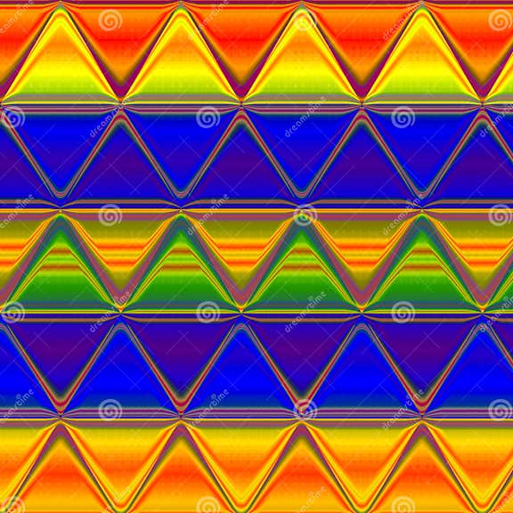 Abstract Triangle Pattern in Spectrum Colors, Effect Rainbow Stock ...