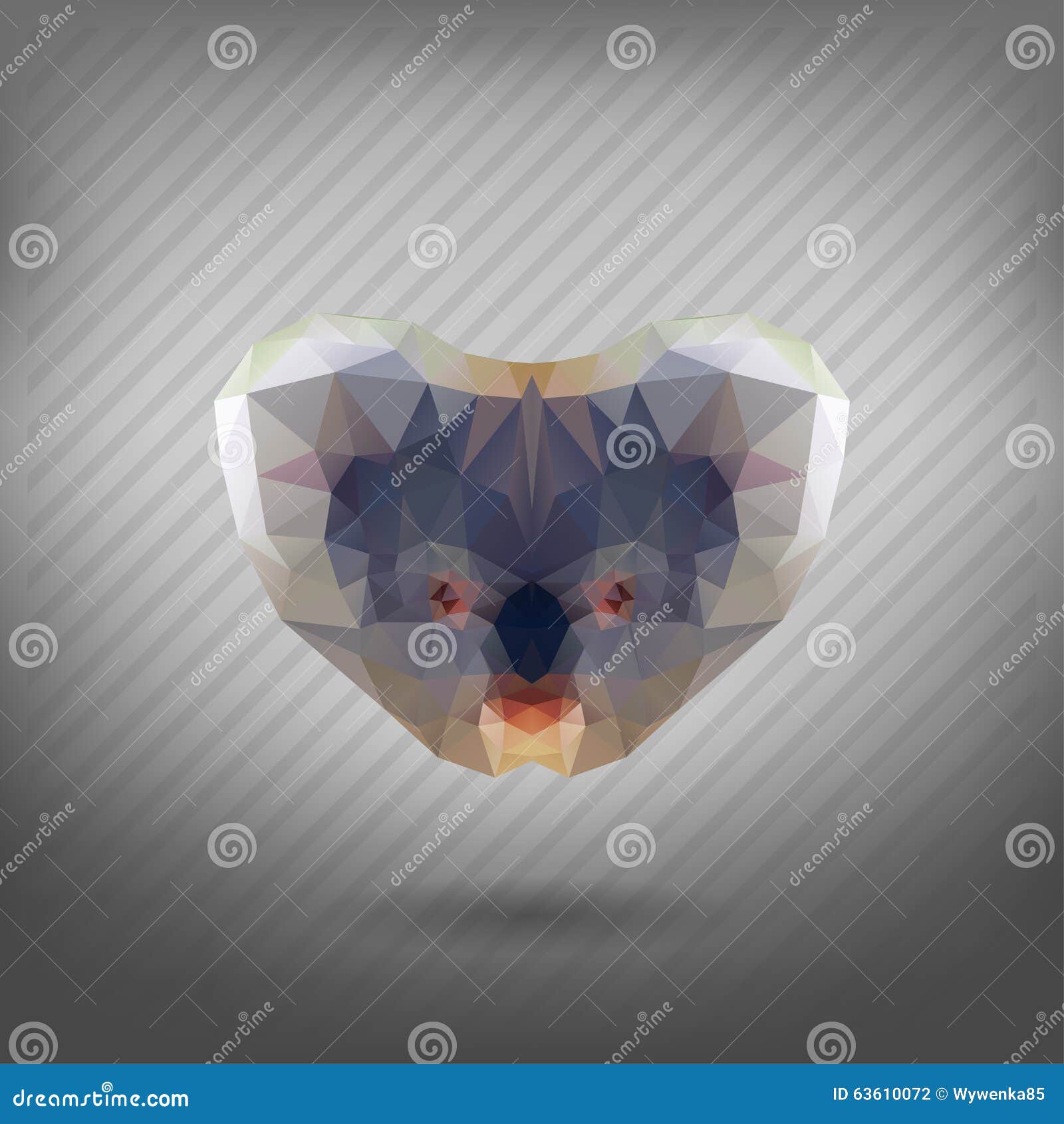 Abstract Triangle Polygonal Animal Koala Stock Vector - Illustration of ...