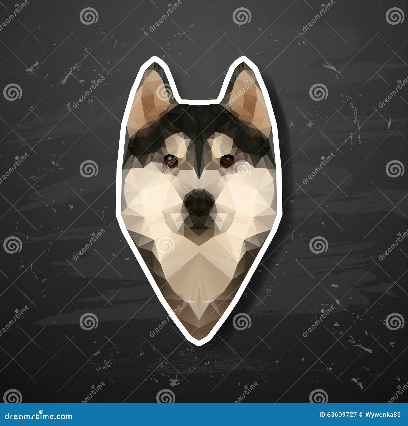 Abstract Triangle Polygonal Animal Stock Vector - Illustration of sign ...