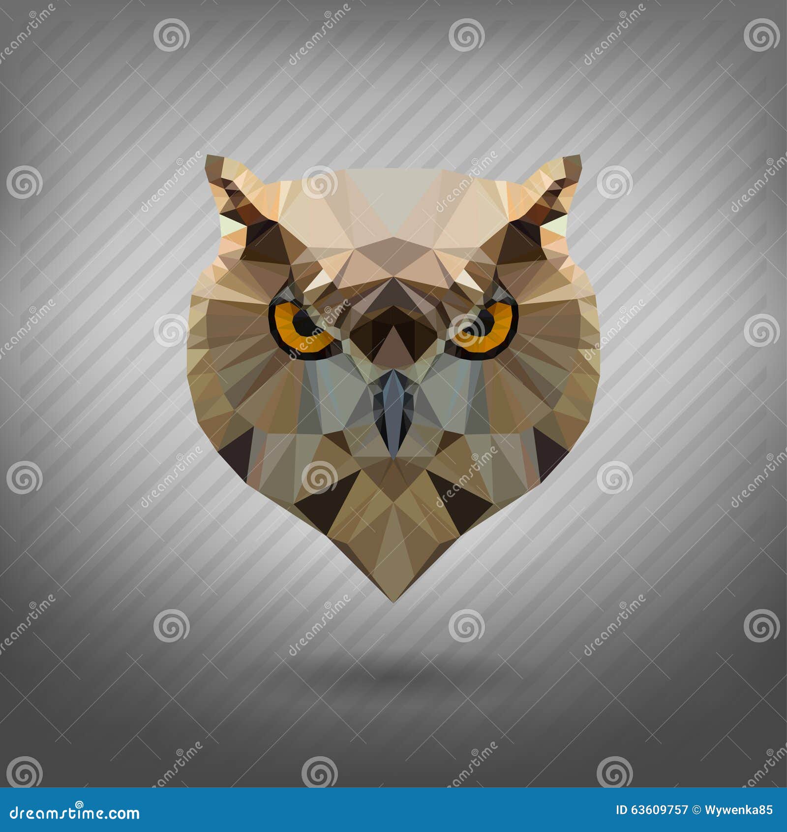 Abstract Triangle Polygonal Animal Stock Vector - Illustration of head ...
