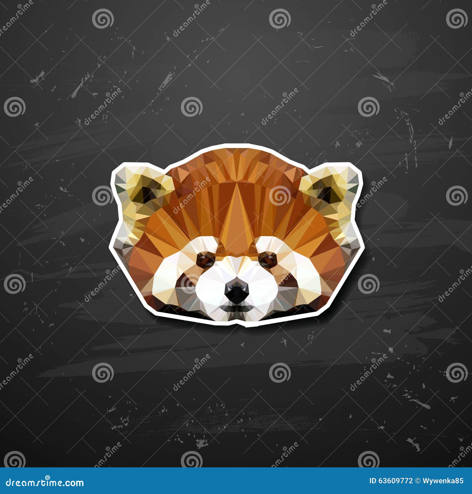 Abstract Triangle Polygonal Animal Stock Vector - Illustration of face ...