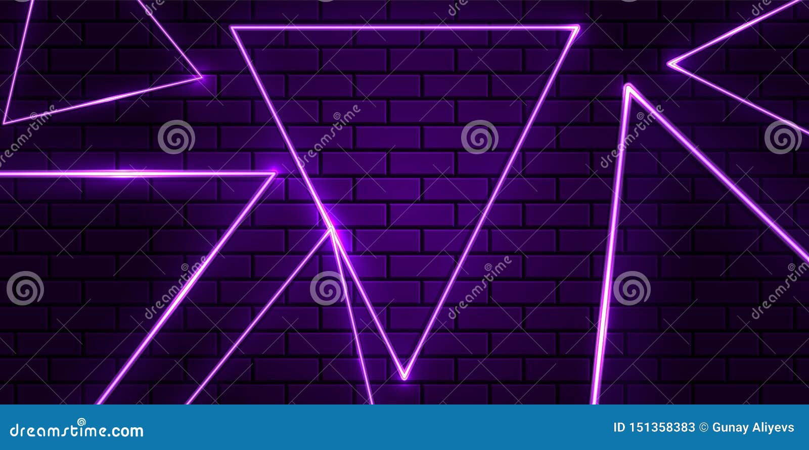 Abstract Triangle Purple Neon Background Stock Illustration ...