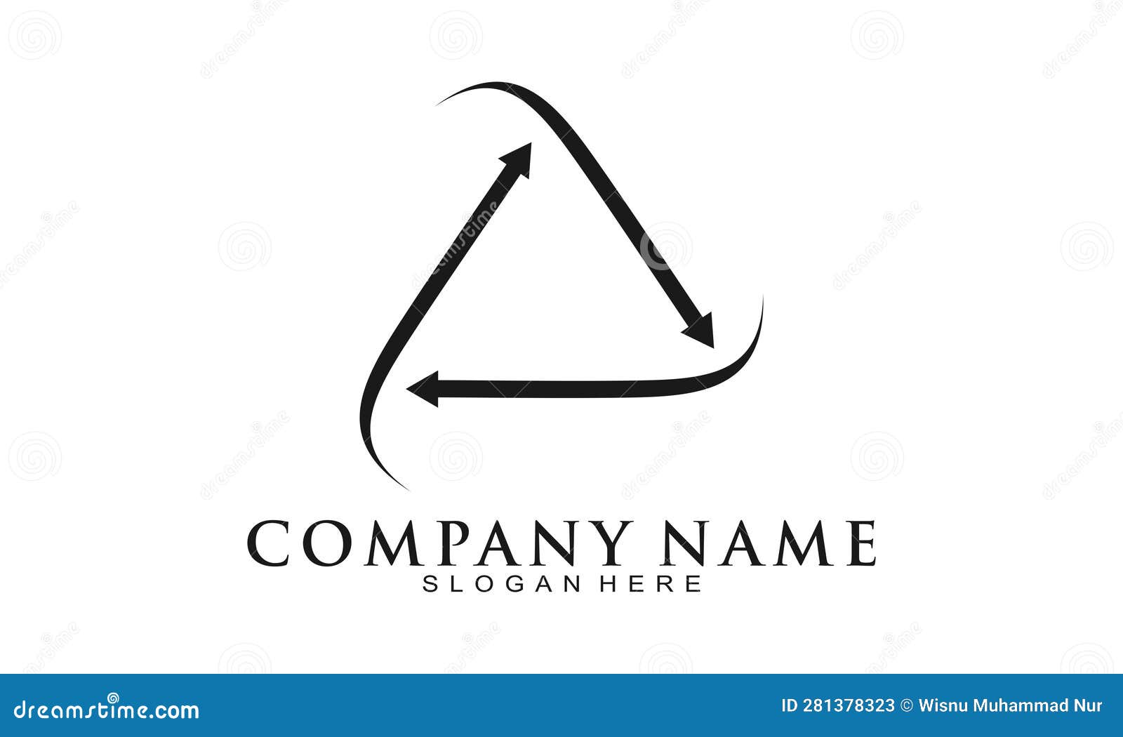 Abstract Triangle Recycle Symbol Vector Logo Stock Vector ...