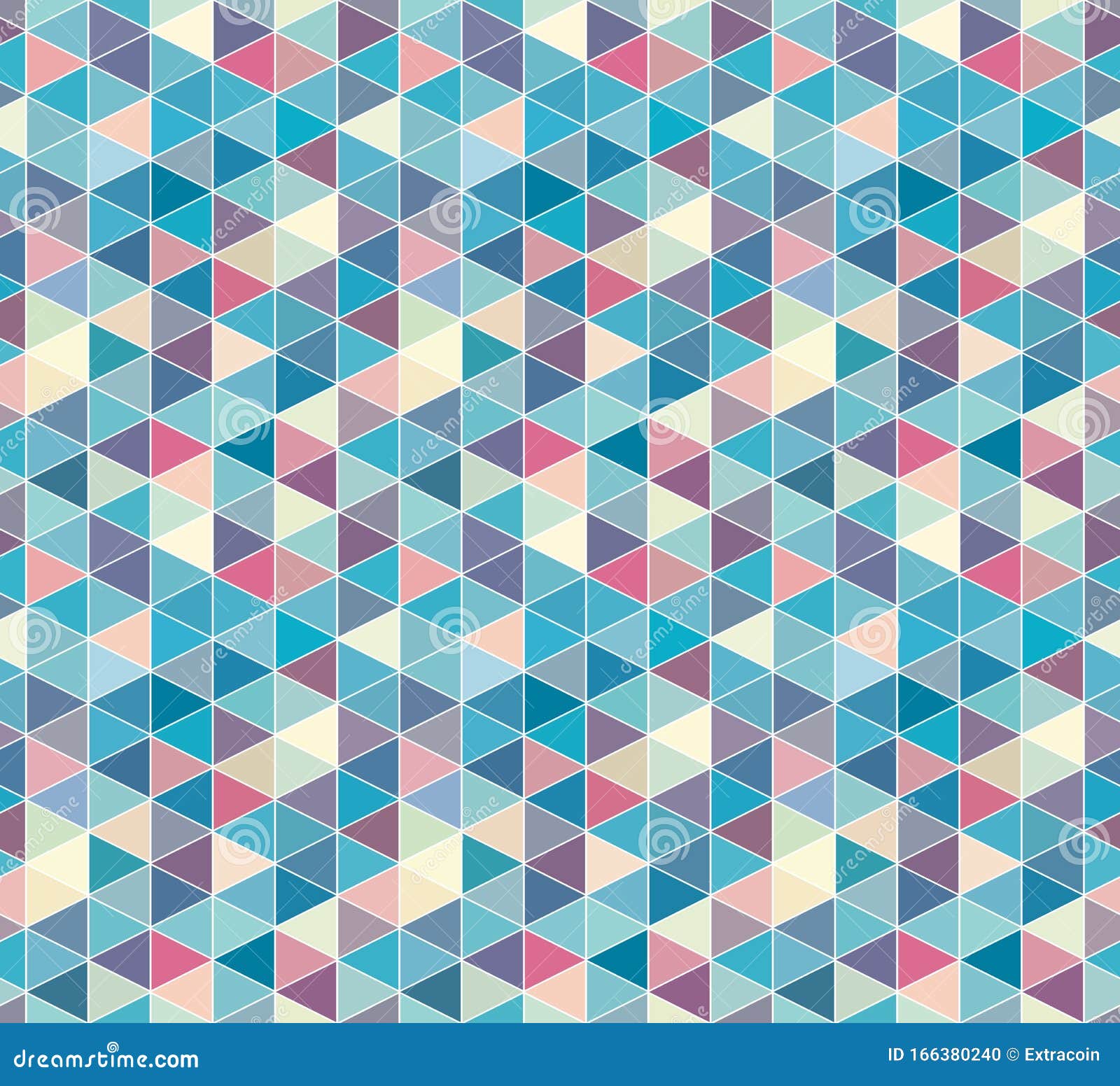 Abstract Triangle Seamless Pattern, Isometric Grid Background Stock ...