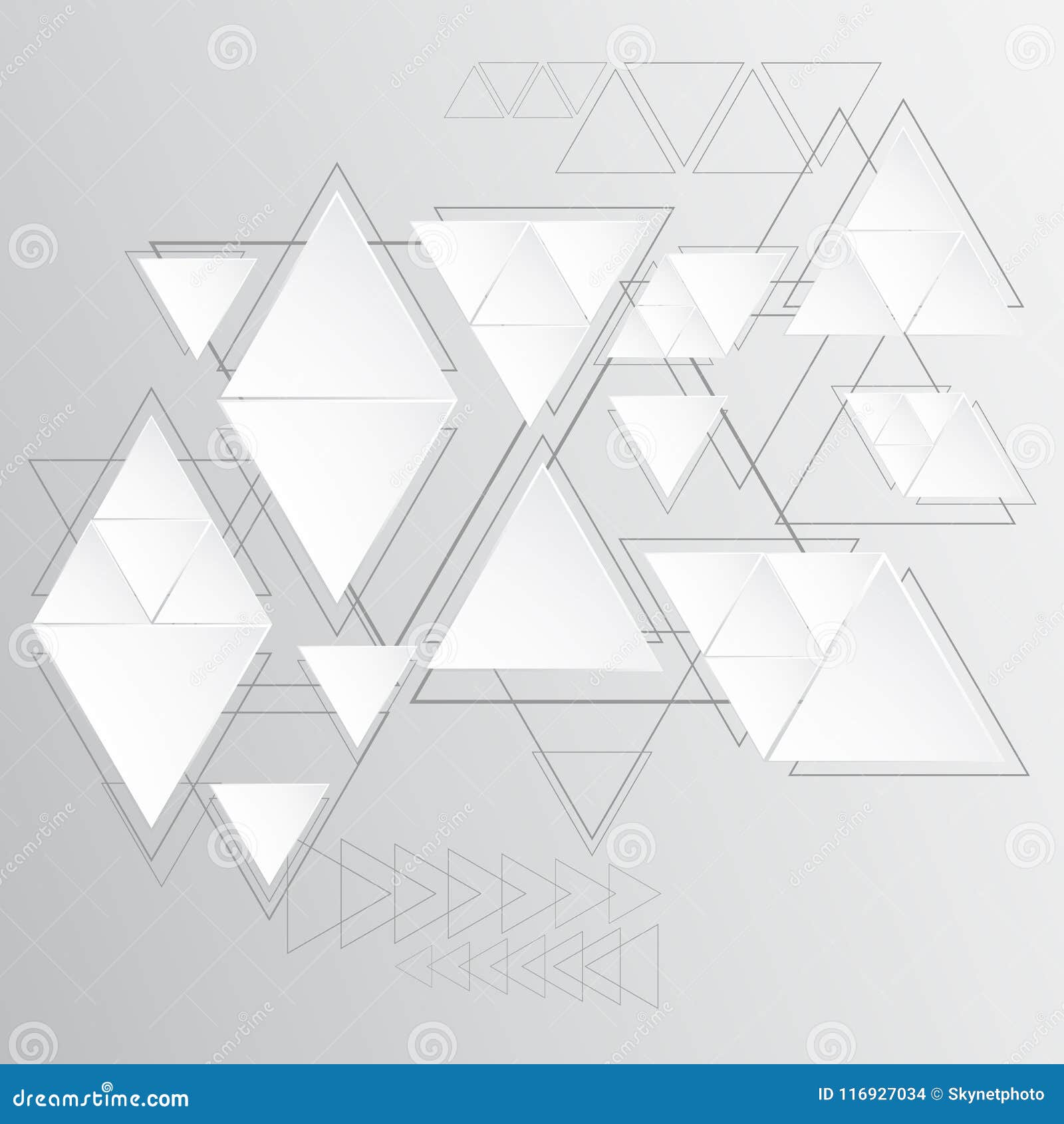 Abstract Triangle Shape Background in Gray Color Stock Vector - Illustration of brochure, vector ...