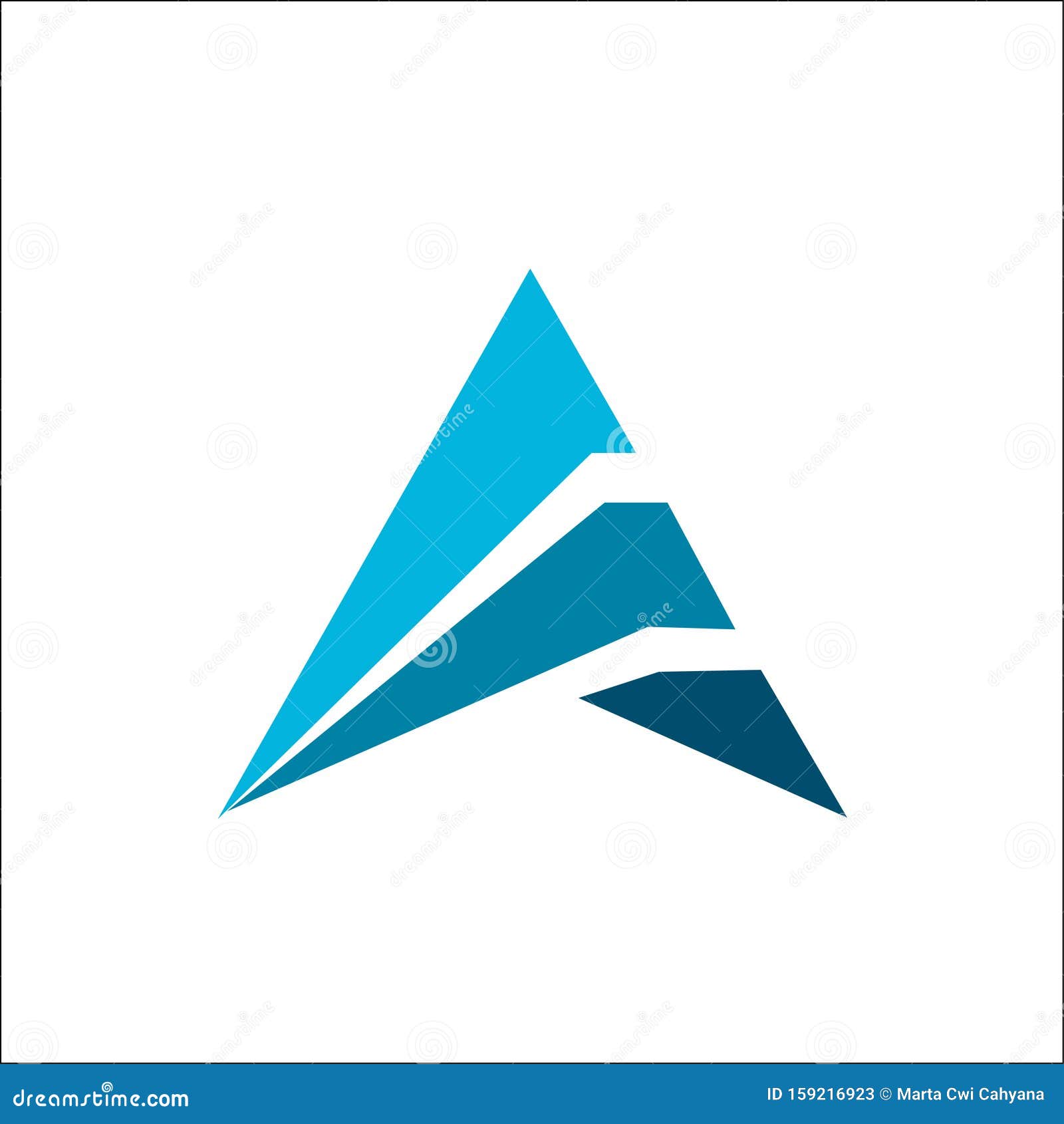 Abstract Triangle Shape Letter a Logo Stock Vector - Illustration of ...