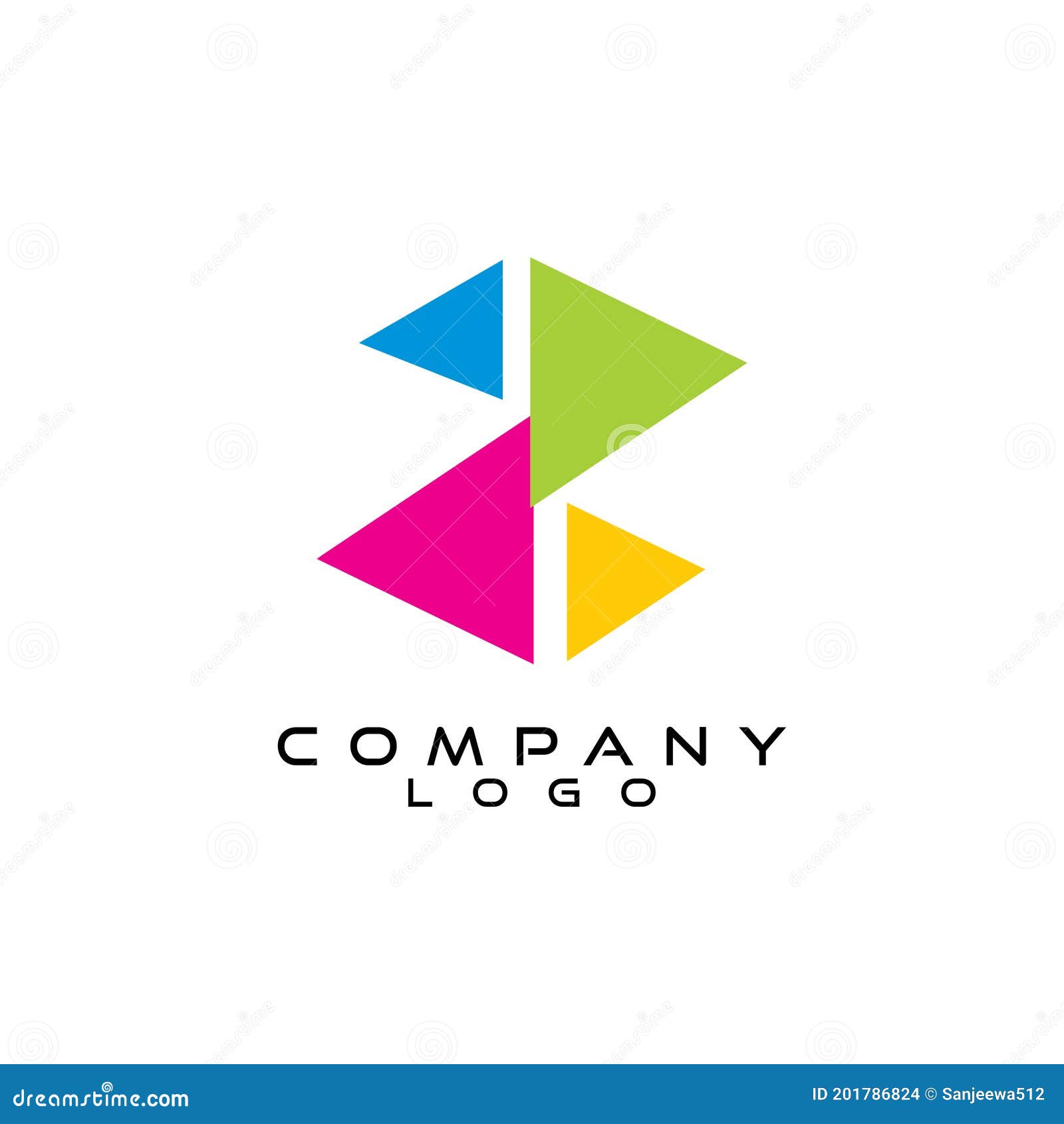 Abstract Triangle Shape Letter Z Tech Logo Design Stock Vector ...