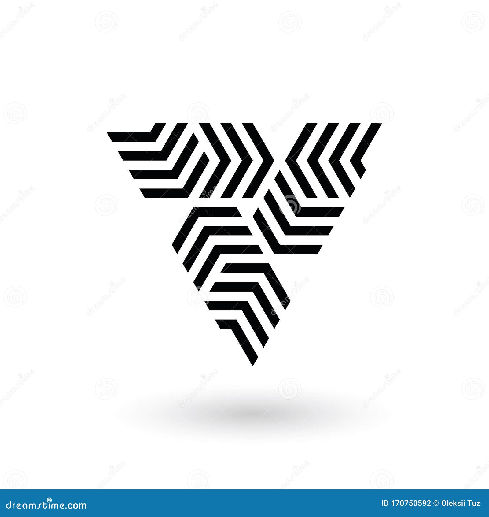 Abstract Triangle Shape Logo on White Background Stock Vector ...