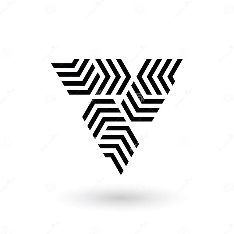 Abstract Triangle Shape Logo on White Background Stock Vector ...