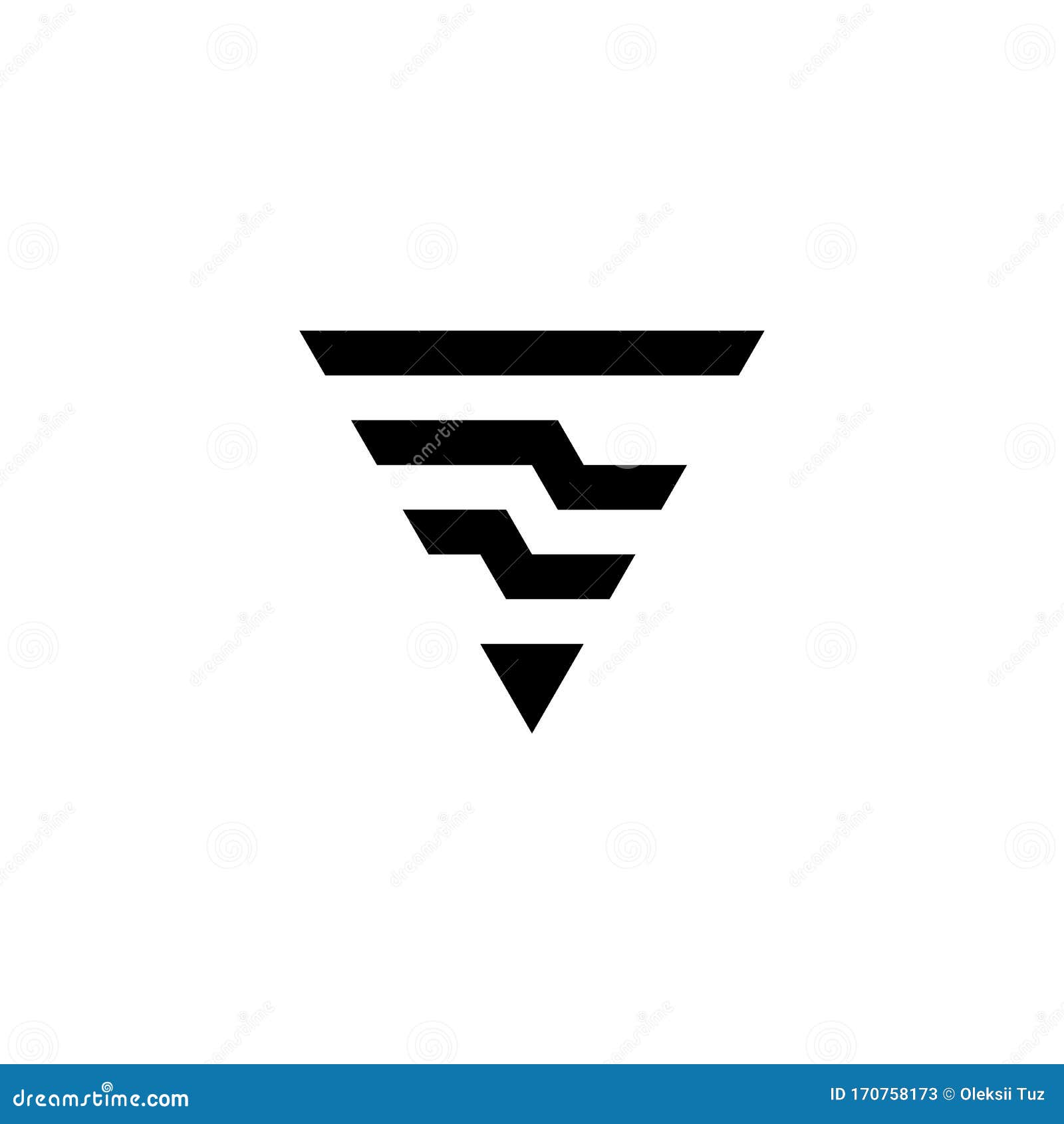 Abstract Triangle Shape Logo on White Background Stock Vector ...