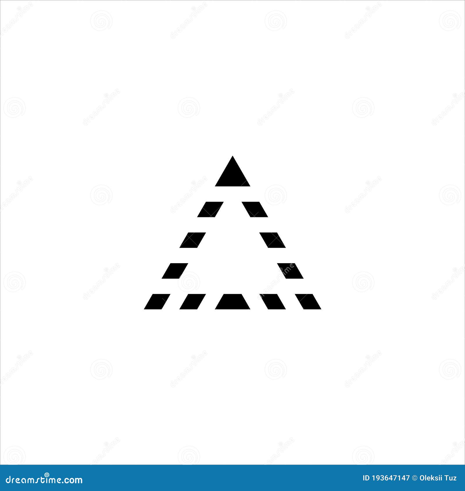 Abstract Triangle Shape Logo on White Background Stock Illustration ...