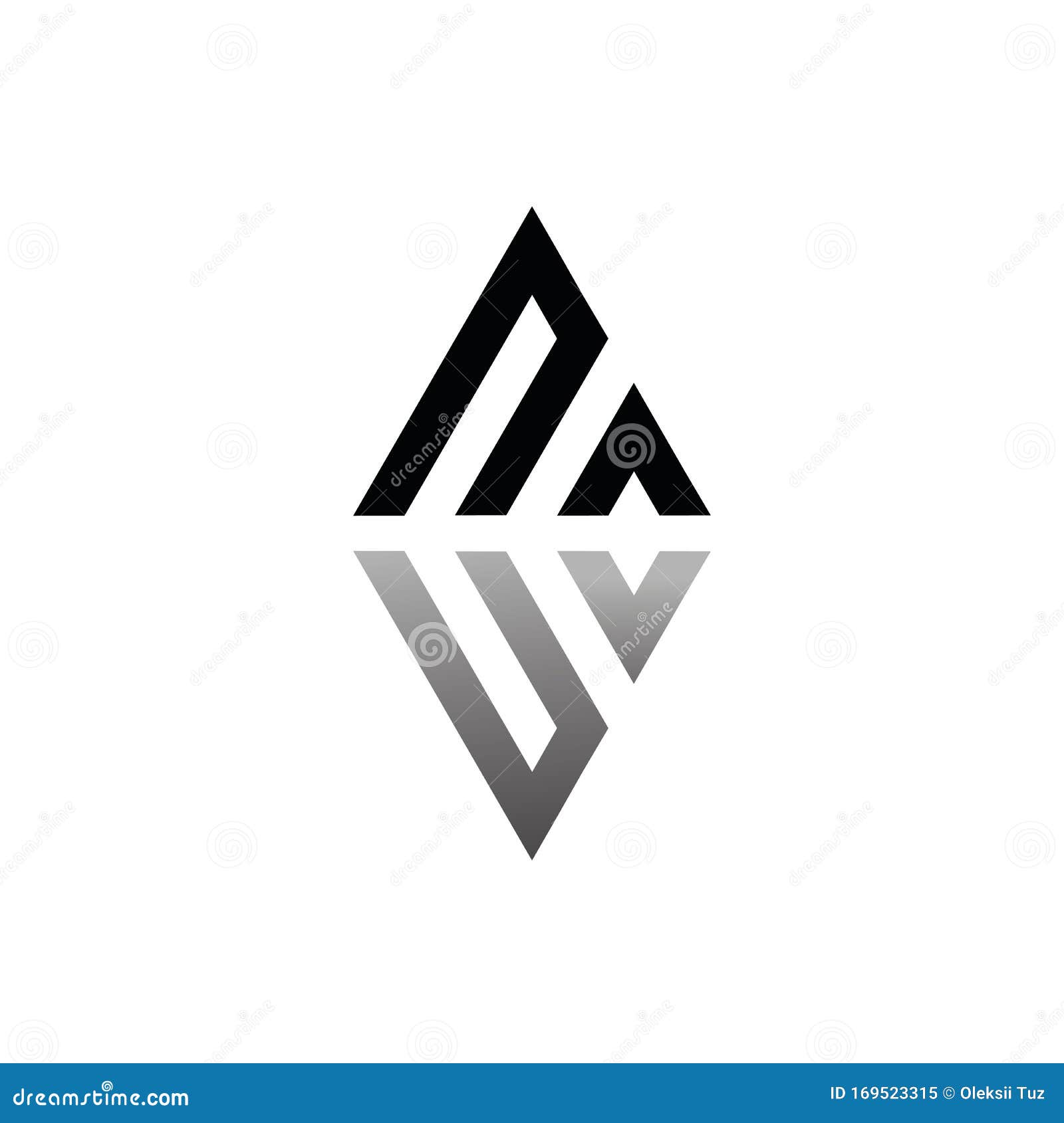 Abstract Triangle Shape Logo on White Background Stock Vector ...
