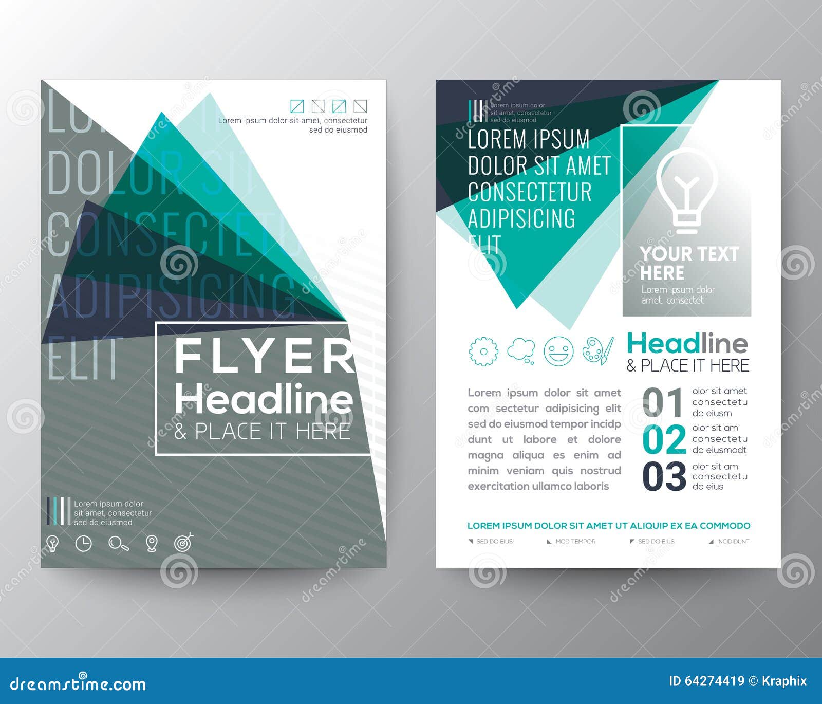 Abstract Triangle Shape Poster Brochure Flyer Design Layout Stock ...