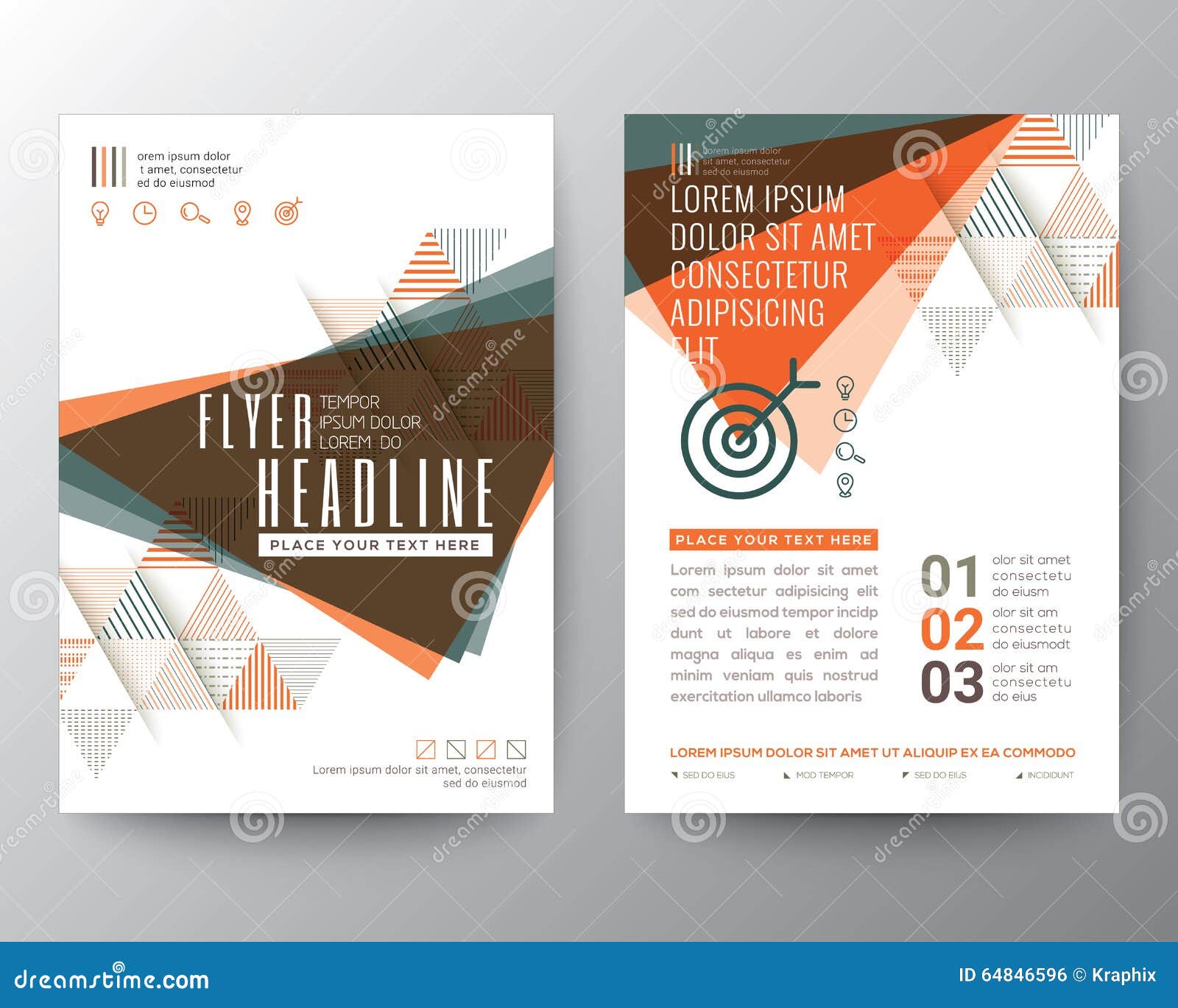 Abstract Triangle Shape Poster Brochure Flyer Design Layout Stock ...