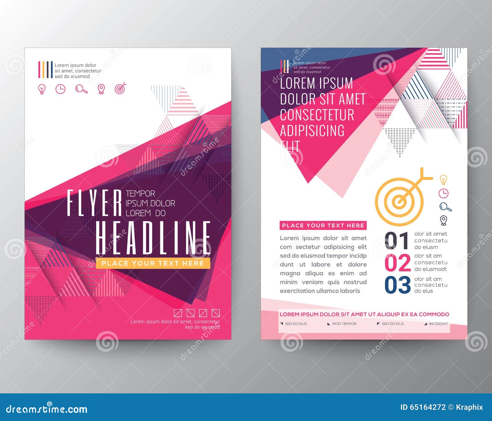 Abstract Triangle Shape Poster Brochure Flyer Design Layout Stock ...